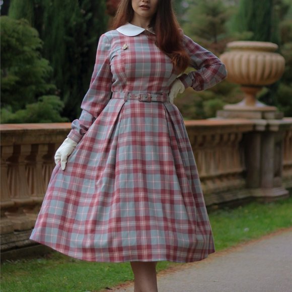 Collectif | Dresses | Collectif Mainline Marika Light Blue And Pink ...